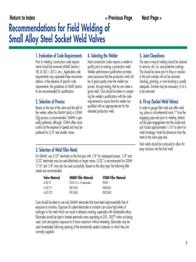Field Welding Guidelines for Alloy Valves | PDF | Welding | Construction