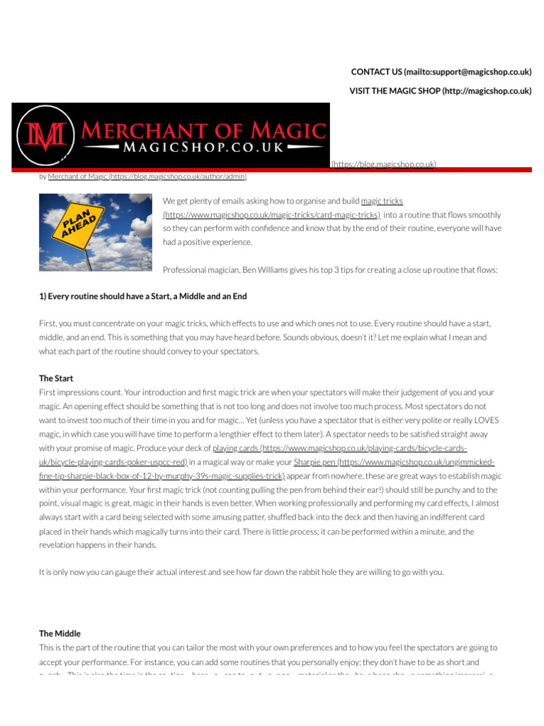 How To Build Magic Tricks Into A Routine | PDF | Magic (Illusion)