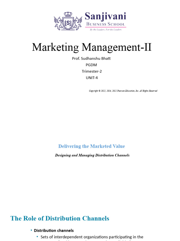 Marketing Management - II - PPT UNIT 4 | PDF | Retail | Franchising