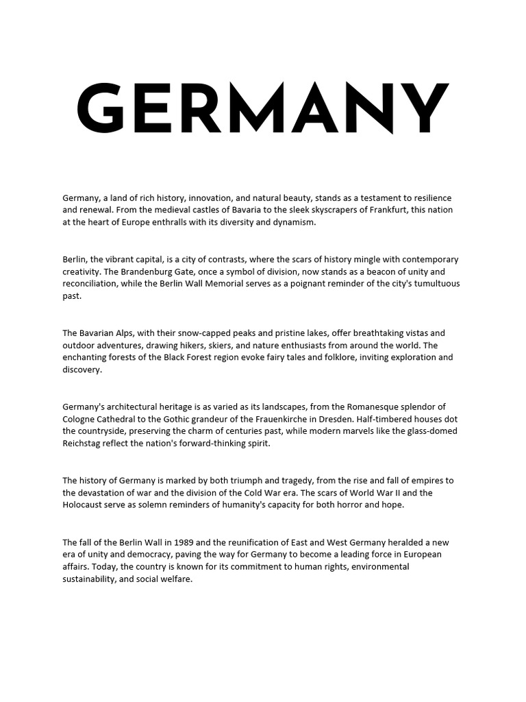 GERMANY | PDF | Germany | World Politics
