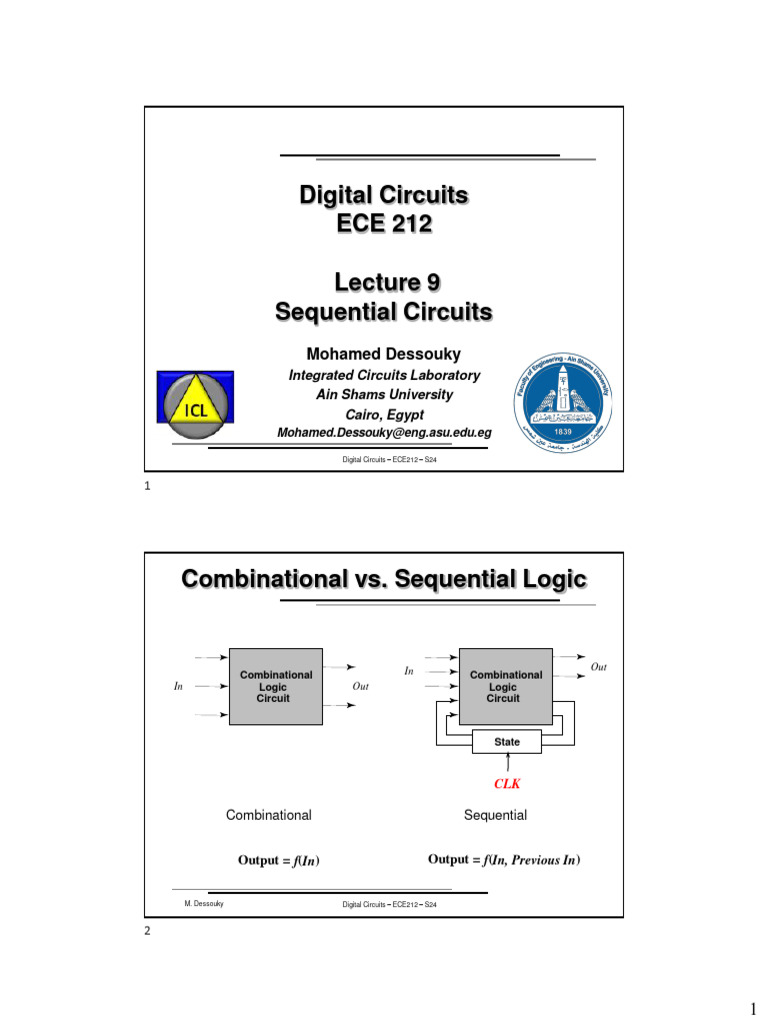 HO09 Sequential Circuits - ECE212 - S24 | PDF | Digital Electronics ...