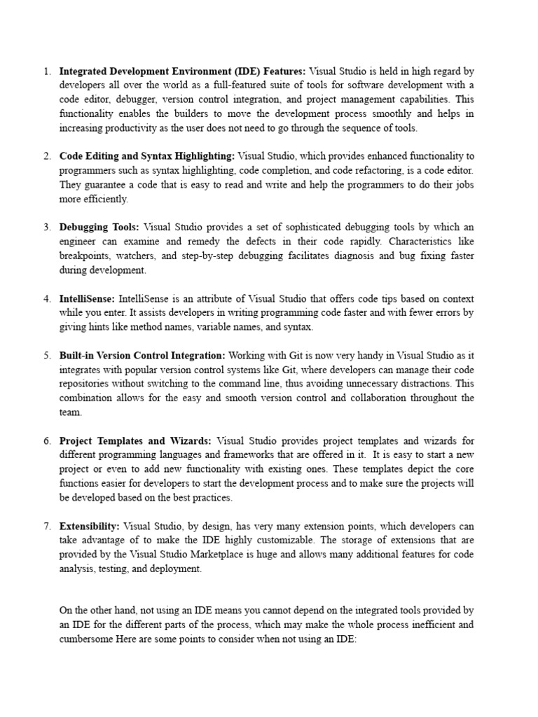 VS Code Comparission | PDF | Integrated Development Environment | Cross Platform Software