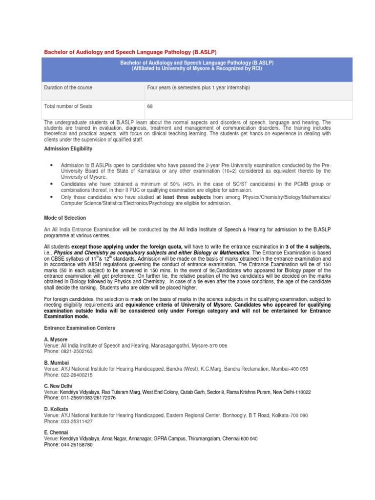 Baslp English Version | Download Free PDF | University And College ...