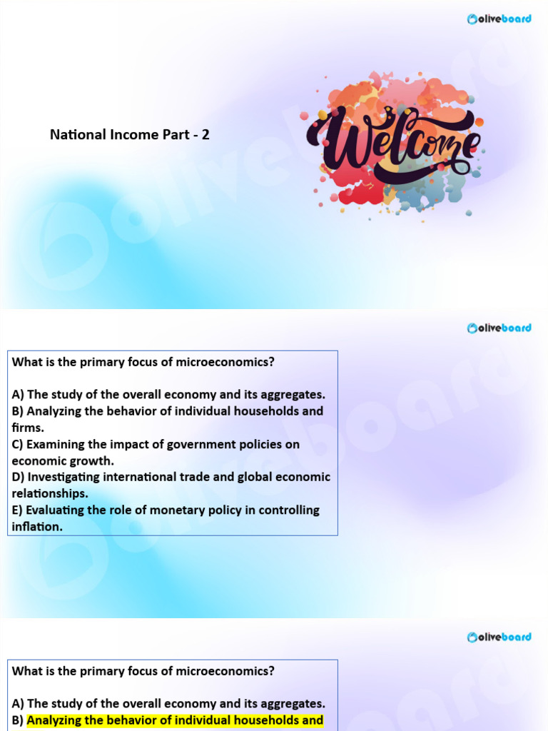 Class 4 National Income - 2 | PDF | Measures Of National Income And ...