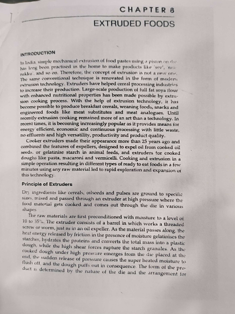 Extruded Foods Like Pasta, Noodles and Preservation by Namrata Mam | PDF