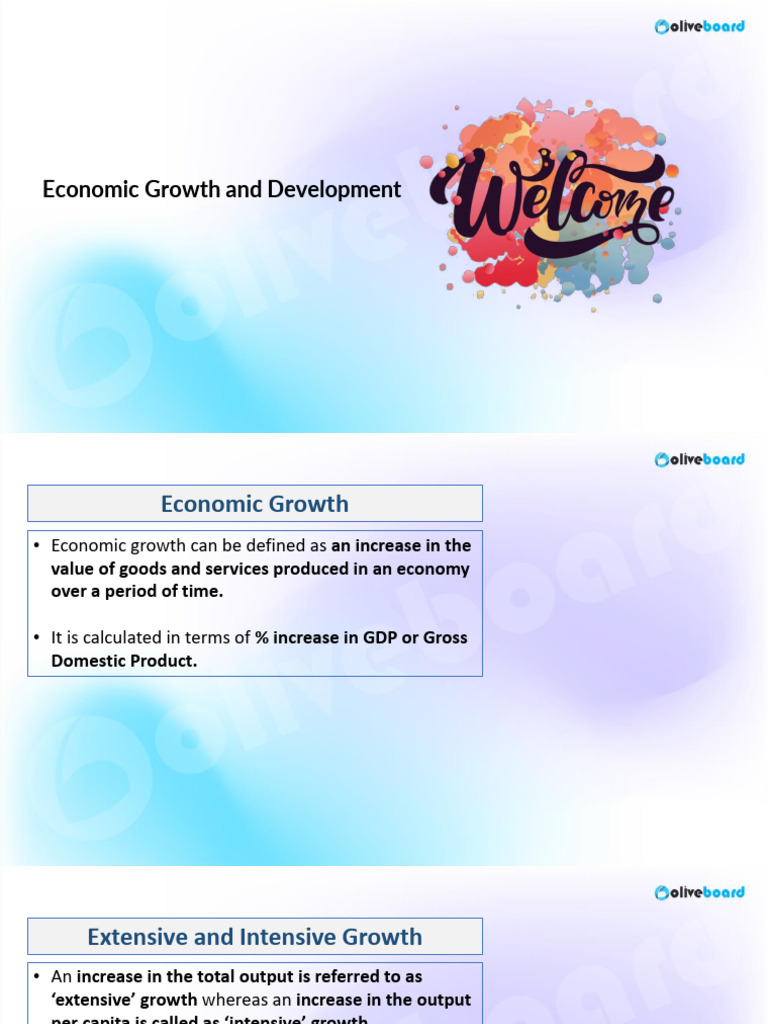 Class 6 Economic Growth and Development | PDF | Economic Growth | Gross ...