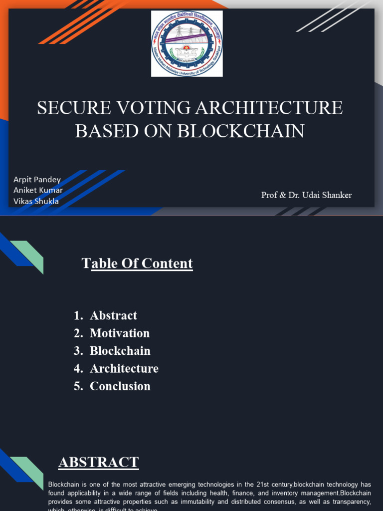 Blockchain-Based Secure Voting System | PDF | Cryptography | Public Key ...