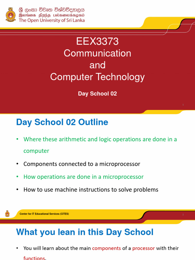 EEX3373 Day School 02 | PDF | Central Processing Unit | Computer Architecture