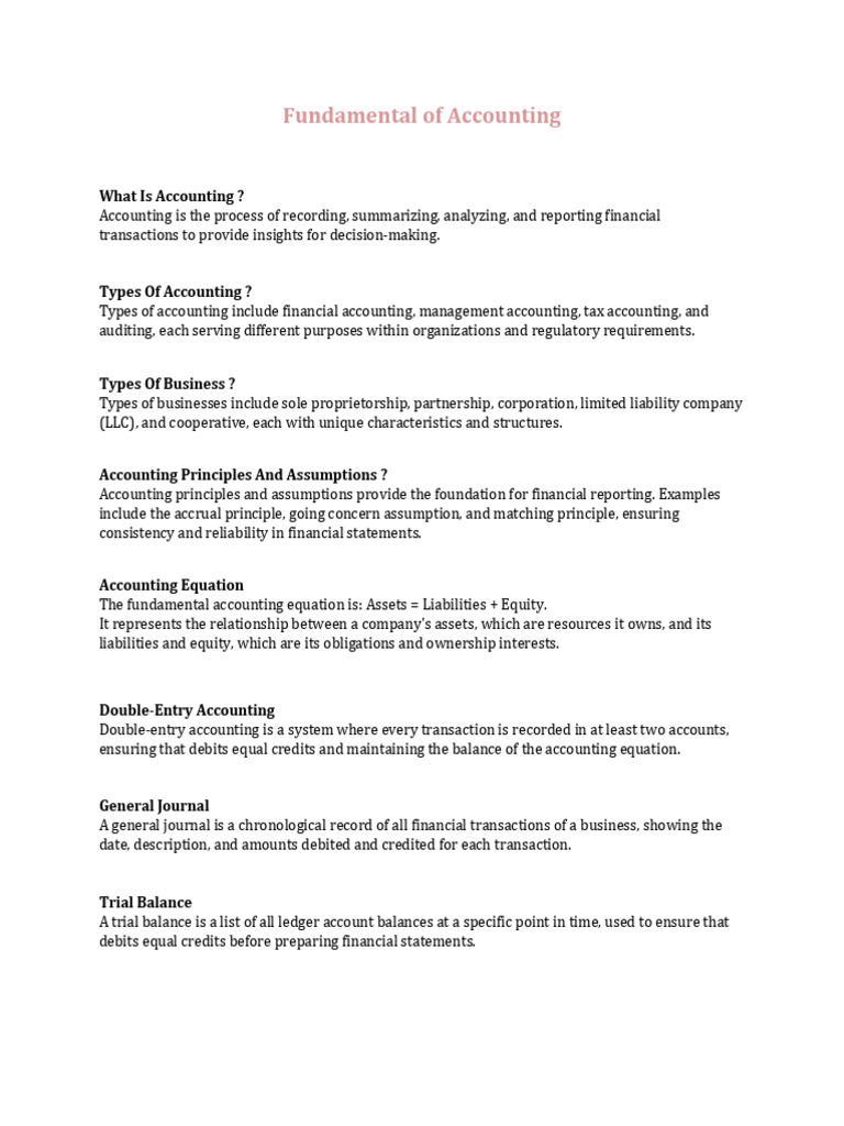 Fundamental of Accounting | PDF | Debits And Credits | Emotions