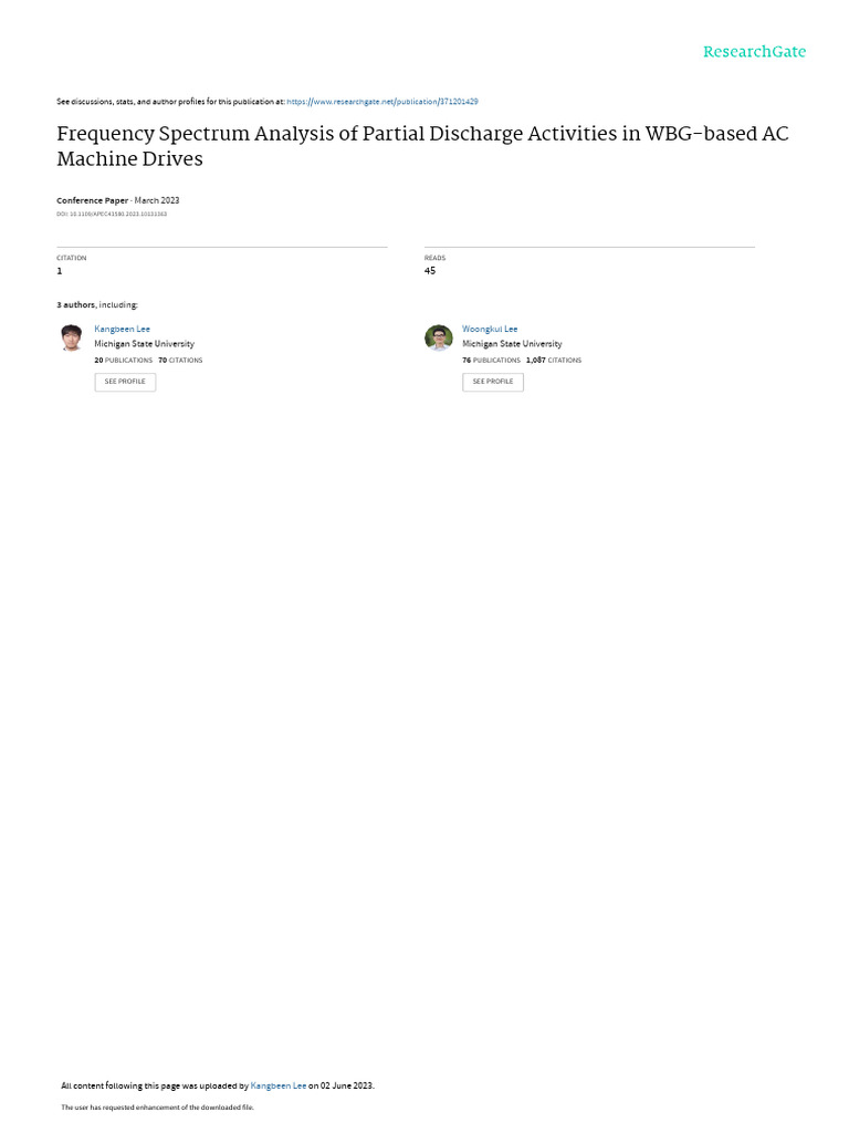 FrequencySpectrumAnalysisofPartialDischargeActivitiesinWBG-basedACMachineDrives | PDF ...