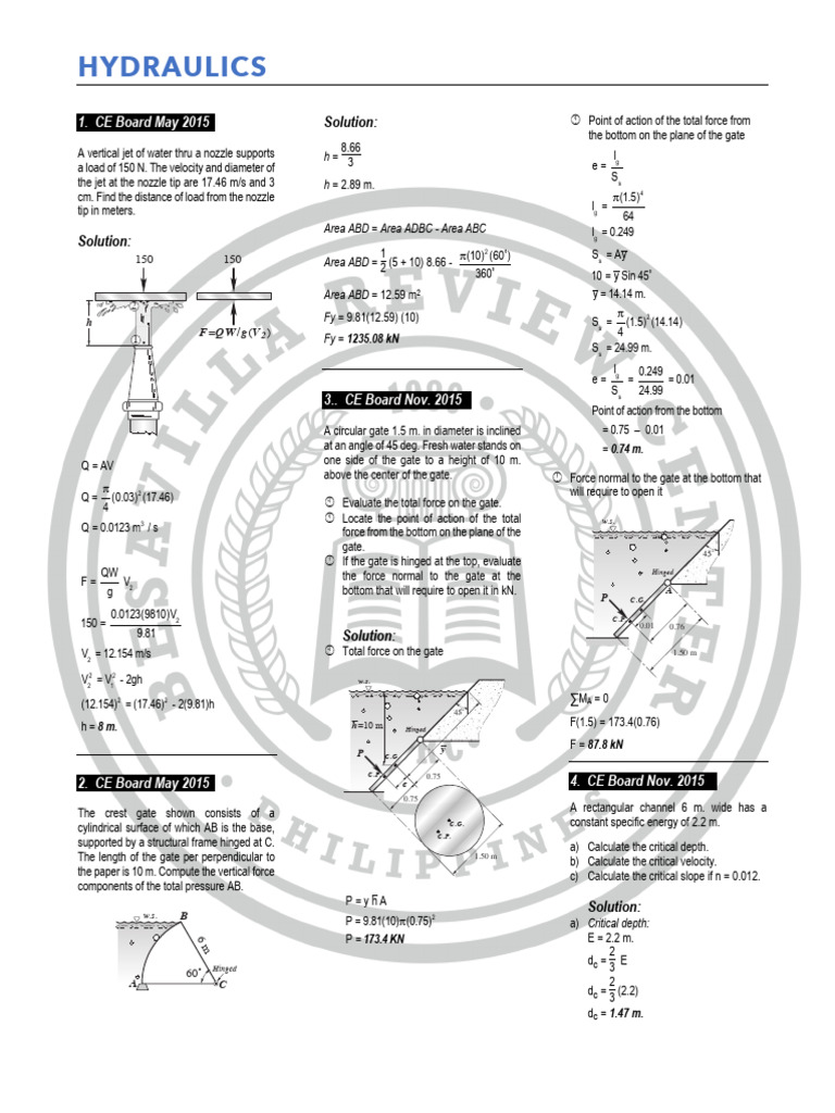 Study Hyd | PDF | Turbine | Force