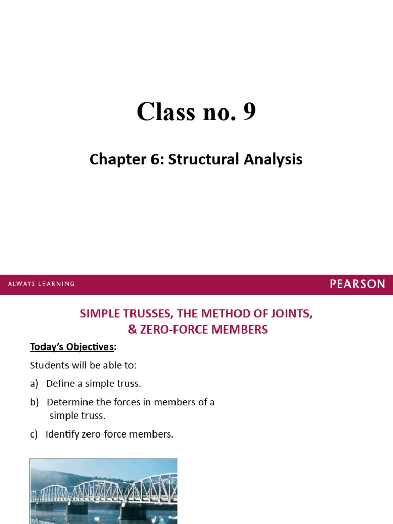 Class No. 9 | PDF | Truss | Force