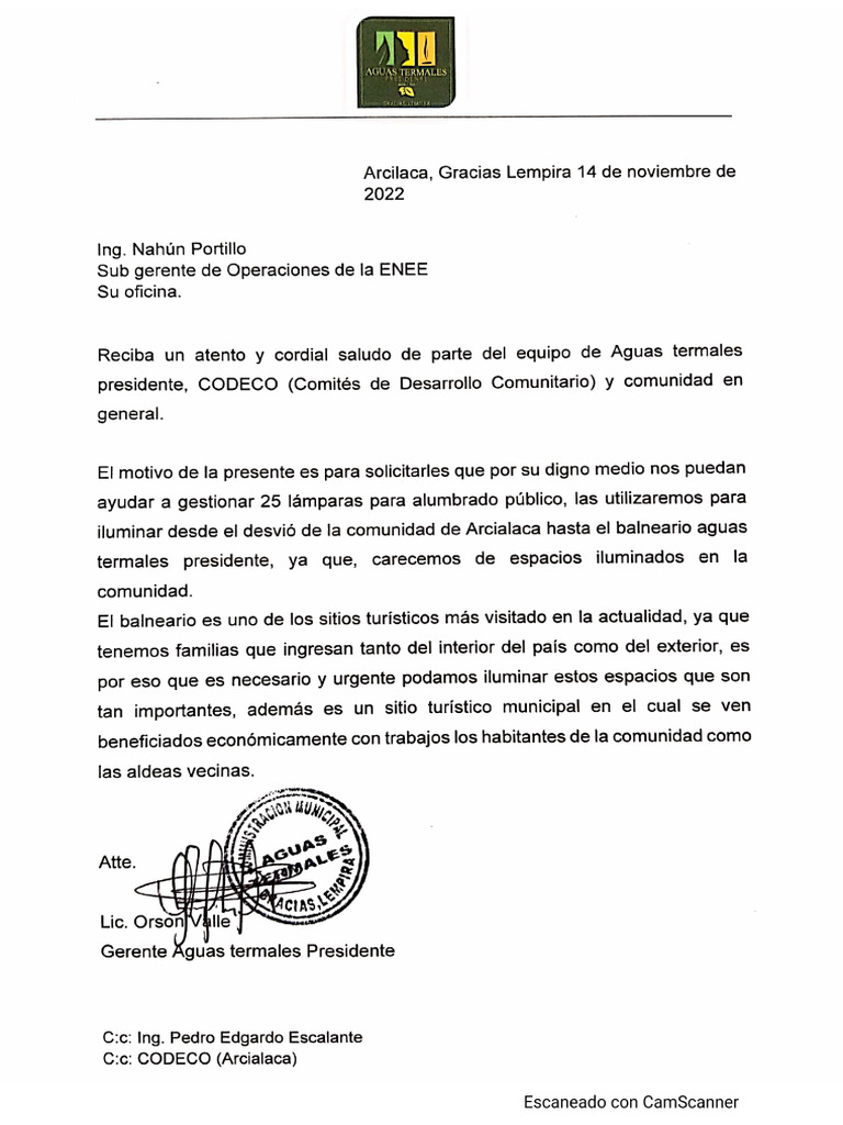 Solicitud ENEE | PDF