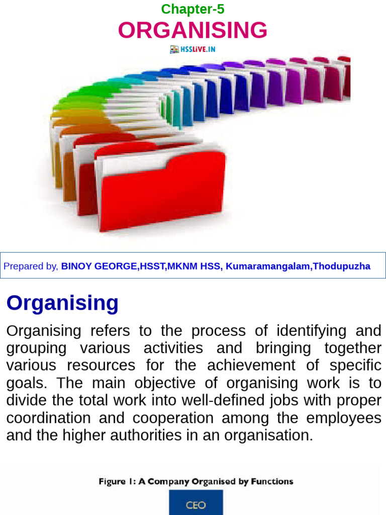 Organising Process in Business Studies | PDF | Organizational Structure ...