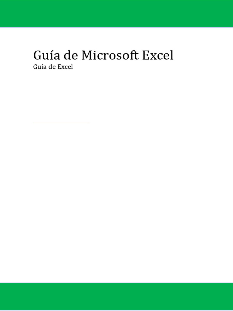 Guía Excel Nivel I | PDF | Hoja de cálculo | Microsoft Excel
