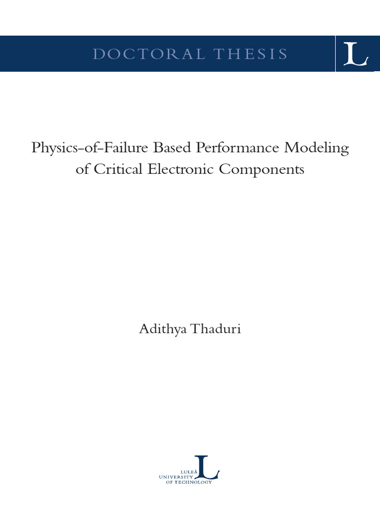 FULLTEXT01 | PDF | Reliability Engineering | Electronics