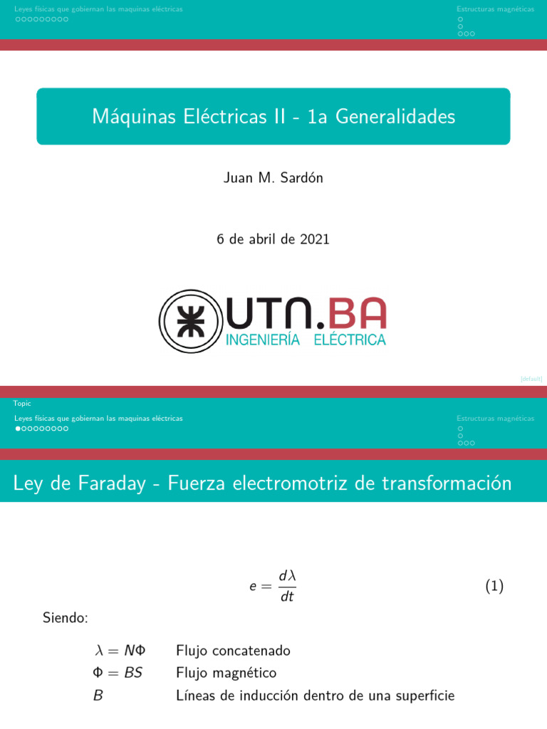 ME II - 01a - Introducción | PDF | Inducción electromagnética | Magnetismo