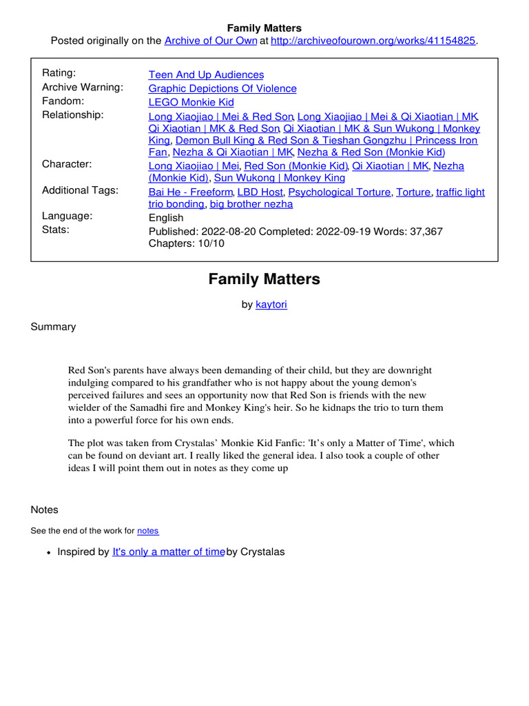 Family Matters | PDF