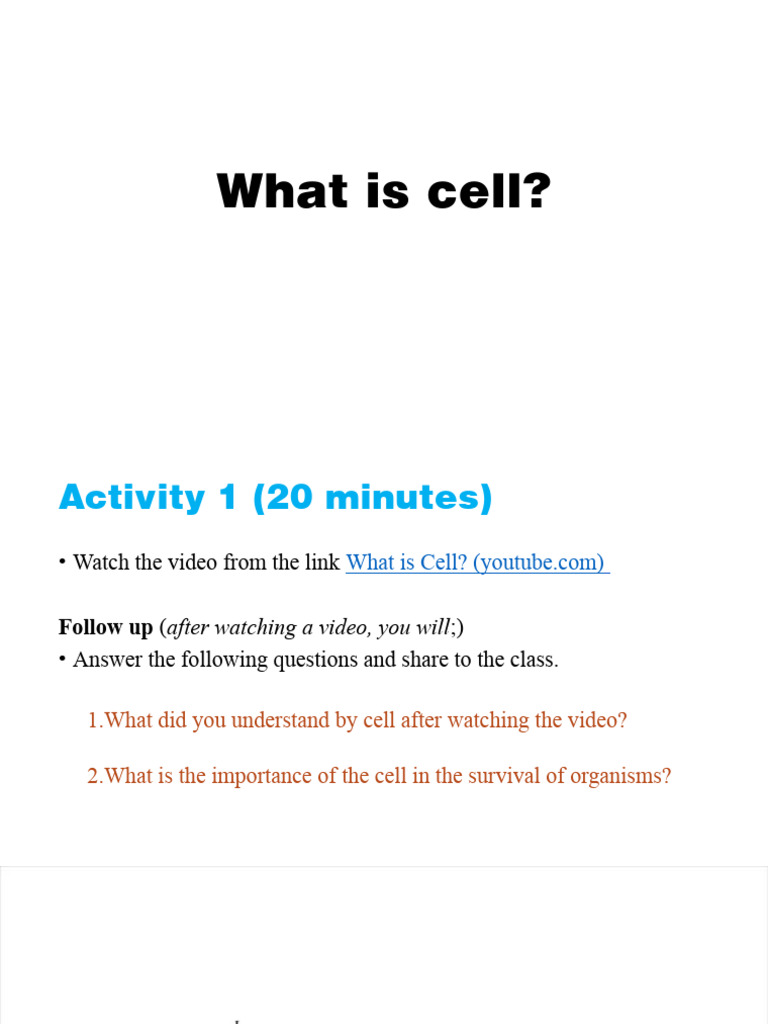 Understanding Cells: Unicellular vs Multicellular | PDF | Cell (Biology ...