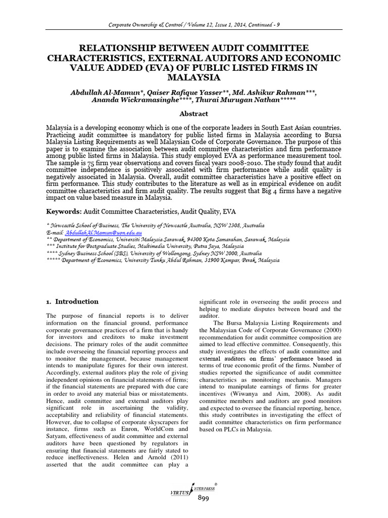Relationship Between Audit Committee | PDF | Cost Of Capital | Debt