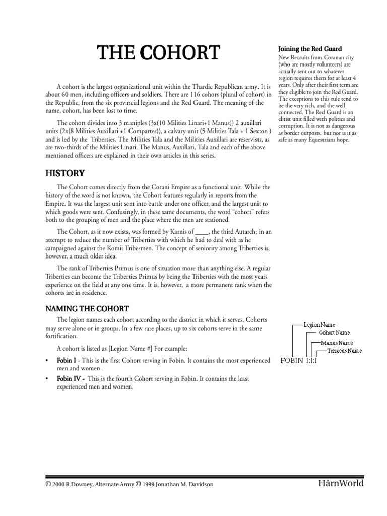 Cohort | PDF | Militia | Roman Legion