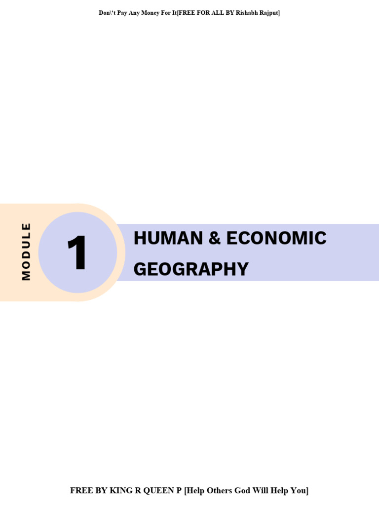 Economic Geography Fundamentals | PDF | Ecosystem | Geography