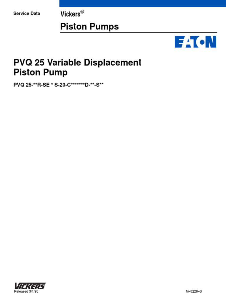 PVQ 25 | PDF | Valve | Bearing (Mechanical)