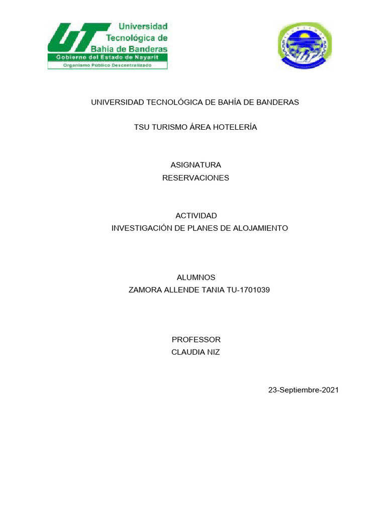 Plan Europeo en Hotelería: Definición y Tipos | PDF | Hotel