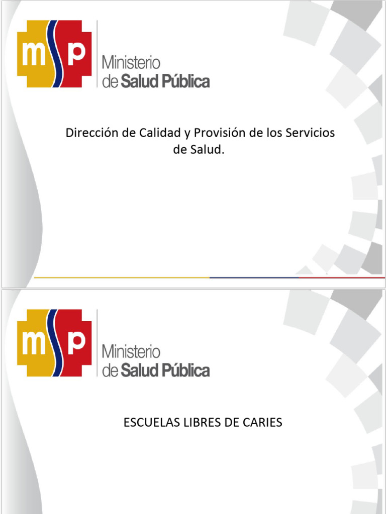 Estrategia Escuelas Libres de Caries | PDF