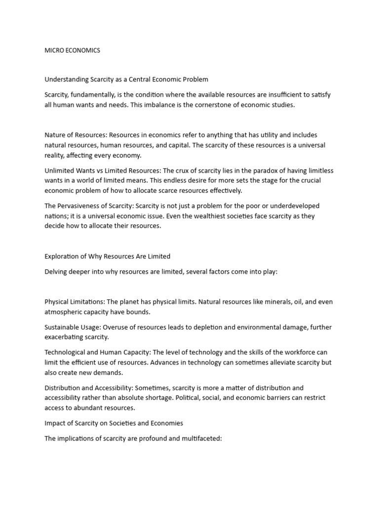 Micro | PDF | Opportunity Cost | Economics