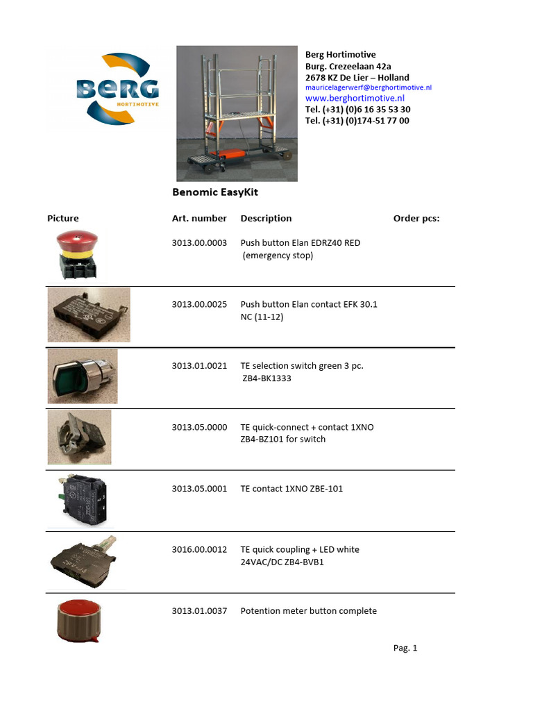 Escaleras Berg | PDF | Machines | Manufactured Goods