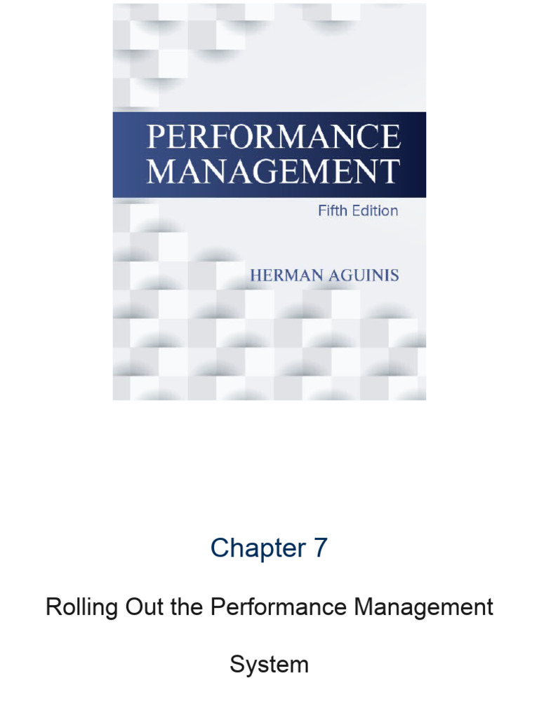 Aguinis Performance Management 5th Edition Chapter 07 | PDF