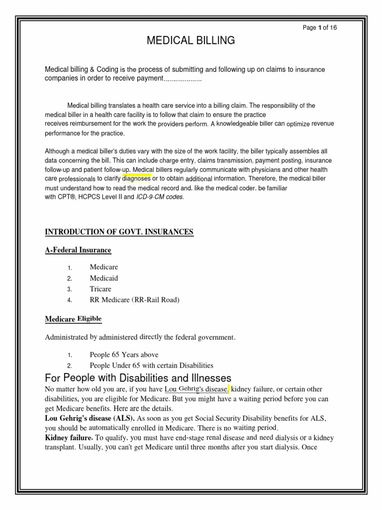 Medical Billing Training Manual | PDF