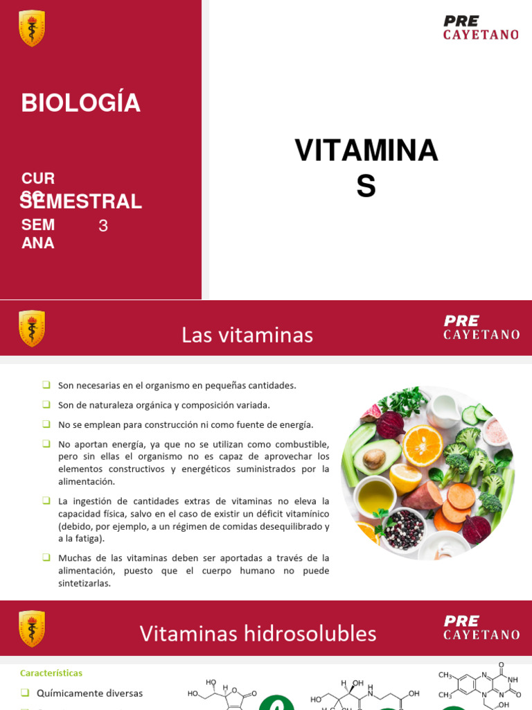 4 Biología Presentación3 Semana3 | PDF | Vitamina | Dietética