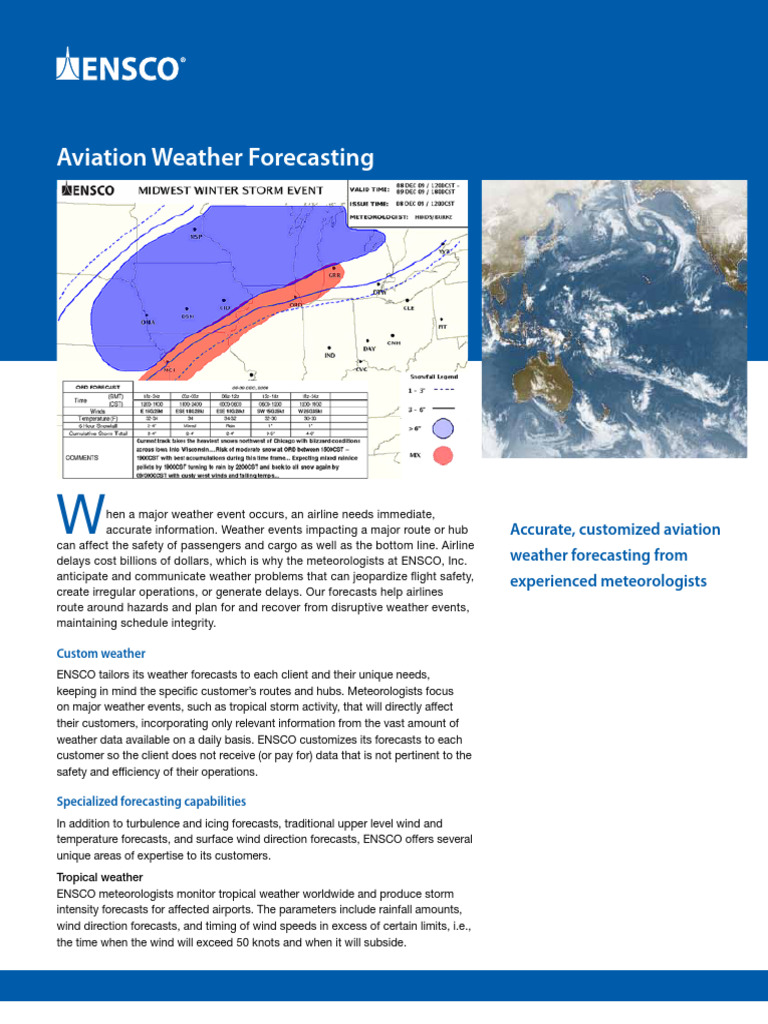 Custom Aviation Weather Forecasting | PDF | Weather Forecasting | Weather