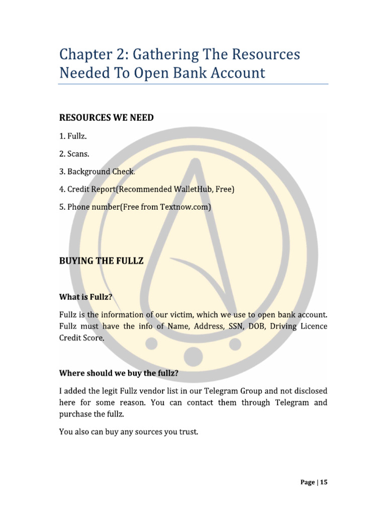 Fraud Bible Open Ups Guide | PDF