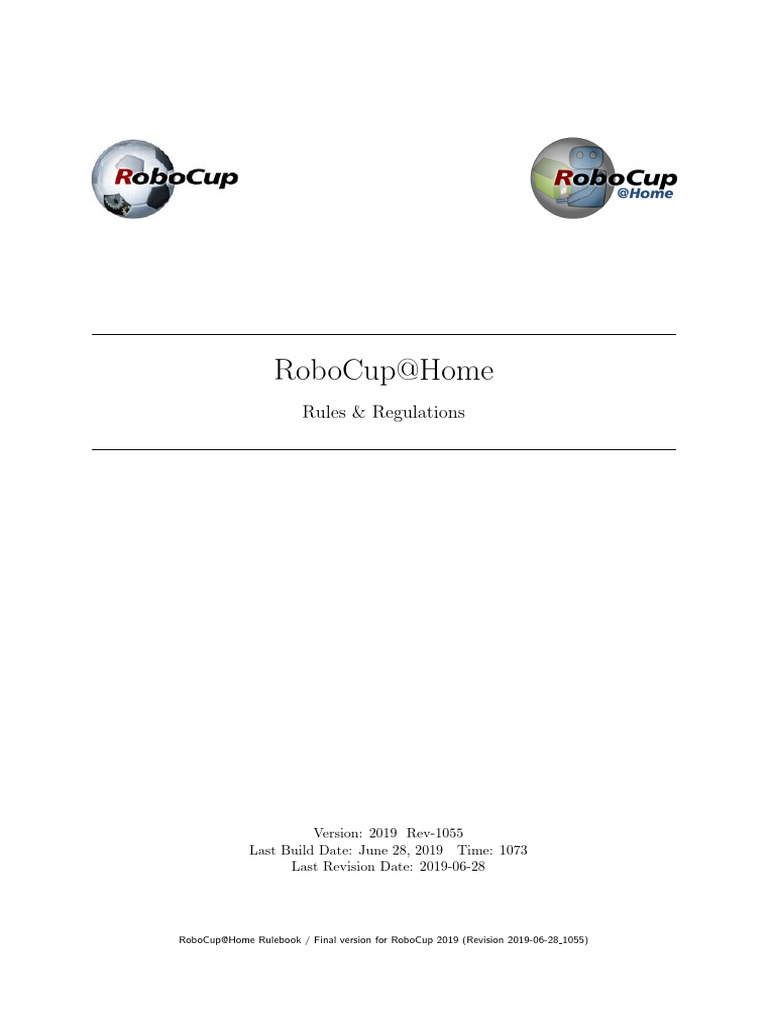 2019 Rulebook | PDF | Robot | Robotics