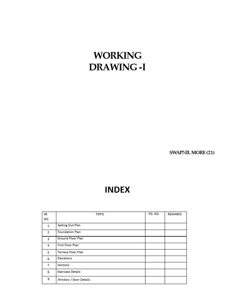 21 - Swapnil More - 18WRD305 - Final - Working Drawing-1 | PDF ...