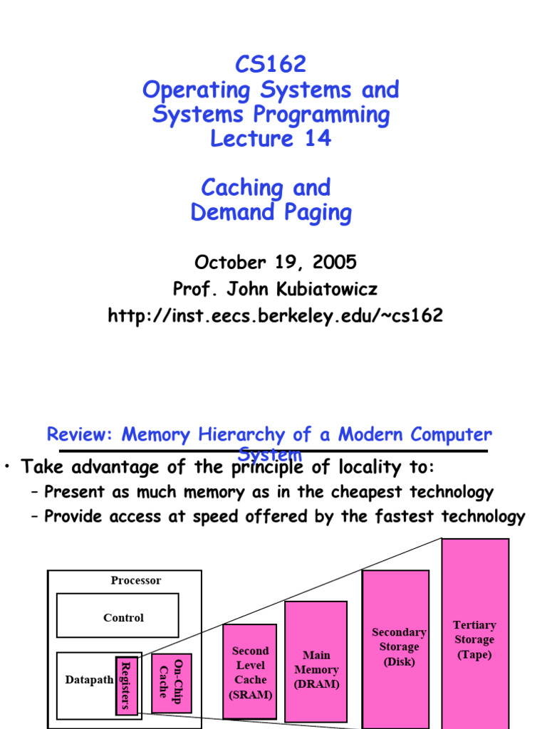 Lec14 Demandpage | PDF | Cpu Cache | Computer Data Storage