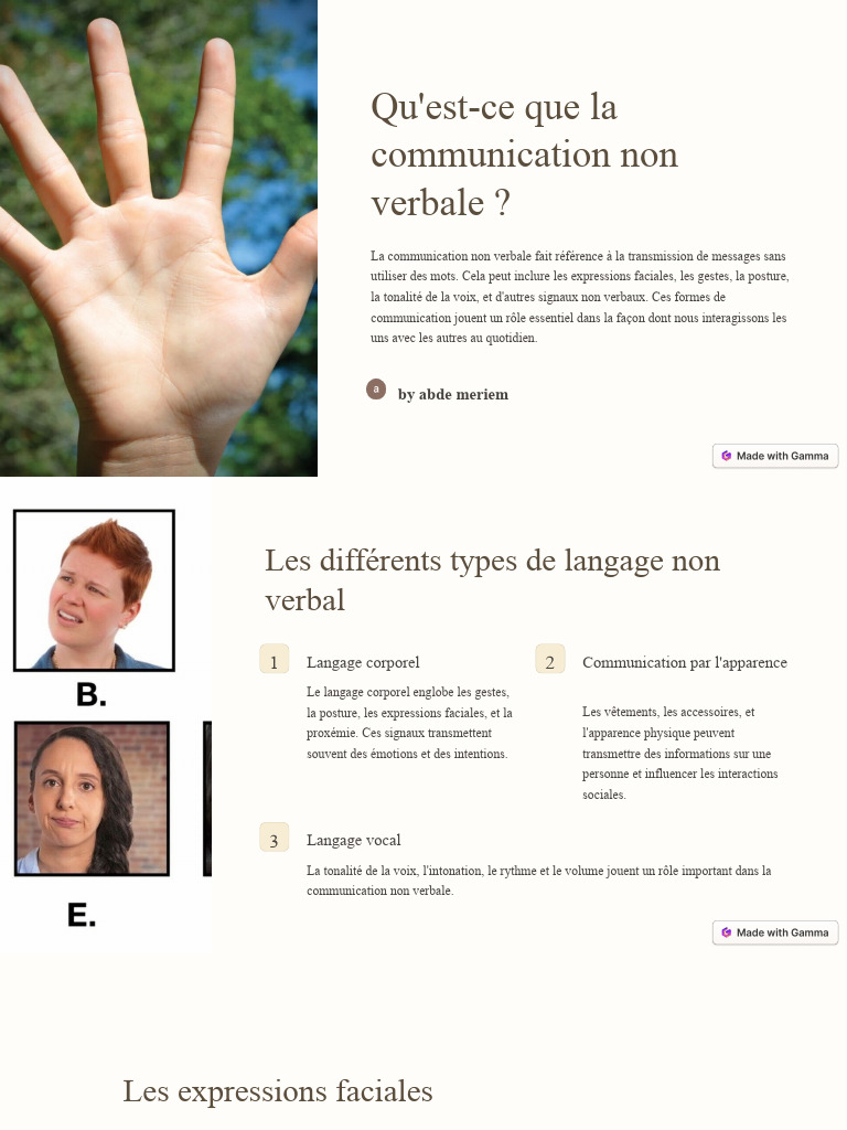 Quest Ce Que La Communication Non Verbale | PDF | Communication non verbale | la communication