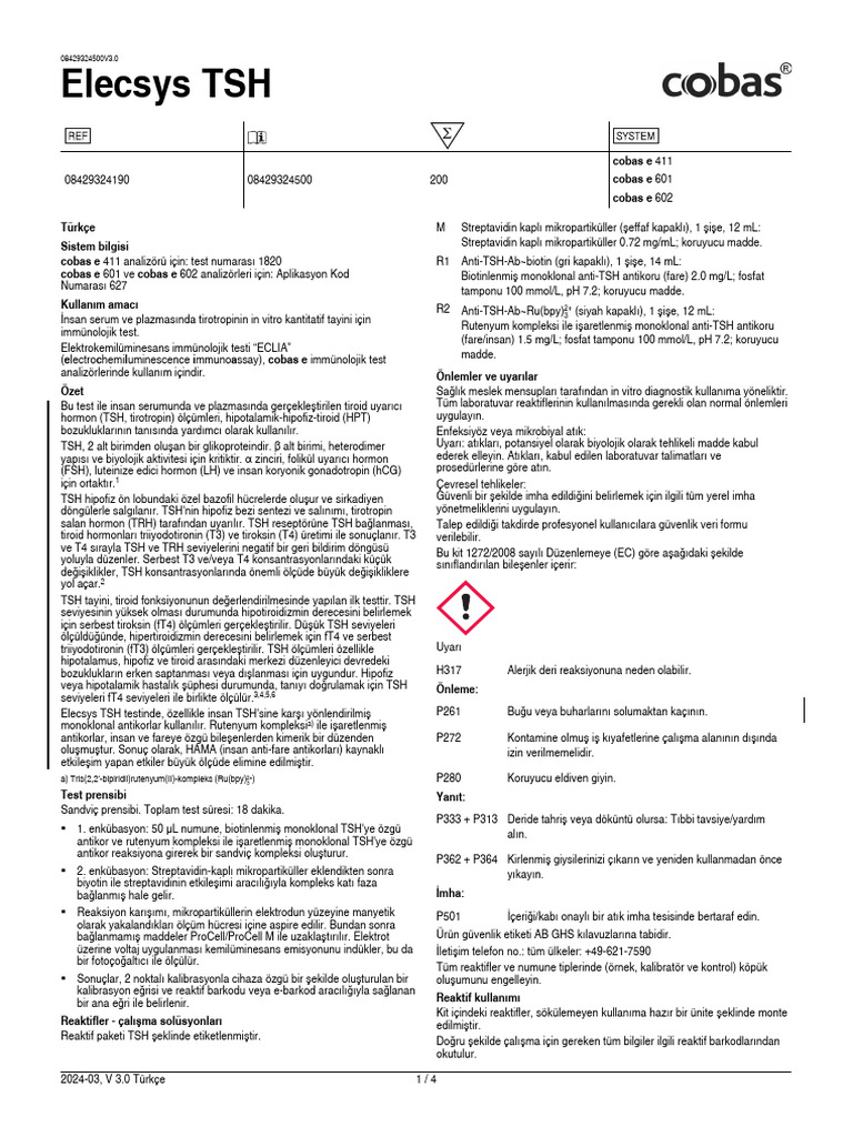 Elecsys TSH: A) Tris (2,2'-Bipiridil) Rutenyum (II) - Kompleks (Ru (Bpy ...