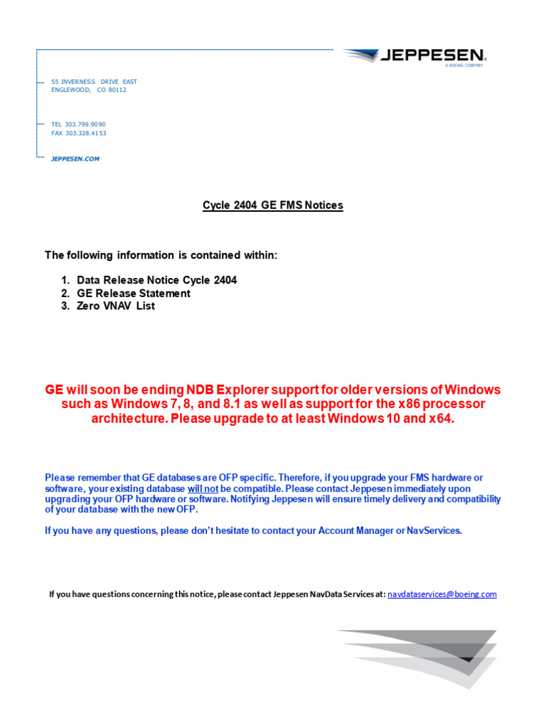 GE FMS - Data Release | PDF | Databases | Aviation