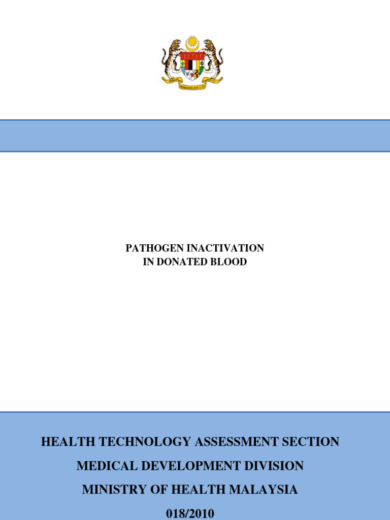 Pathogen Inactivation in Blood | PDF | Blood Transfusion | Platelet