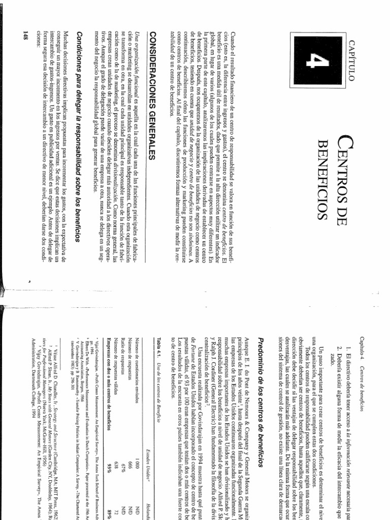Cap04. Centros de Beneficios (Sin Casos) | PDF