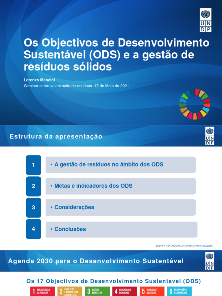 Os ODS e A Gestão de Resíduos - PNUD Angola | Download grátis PDF ...