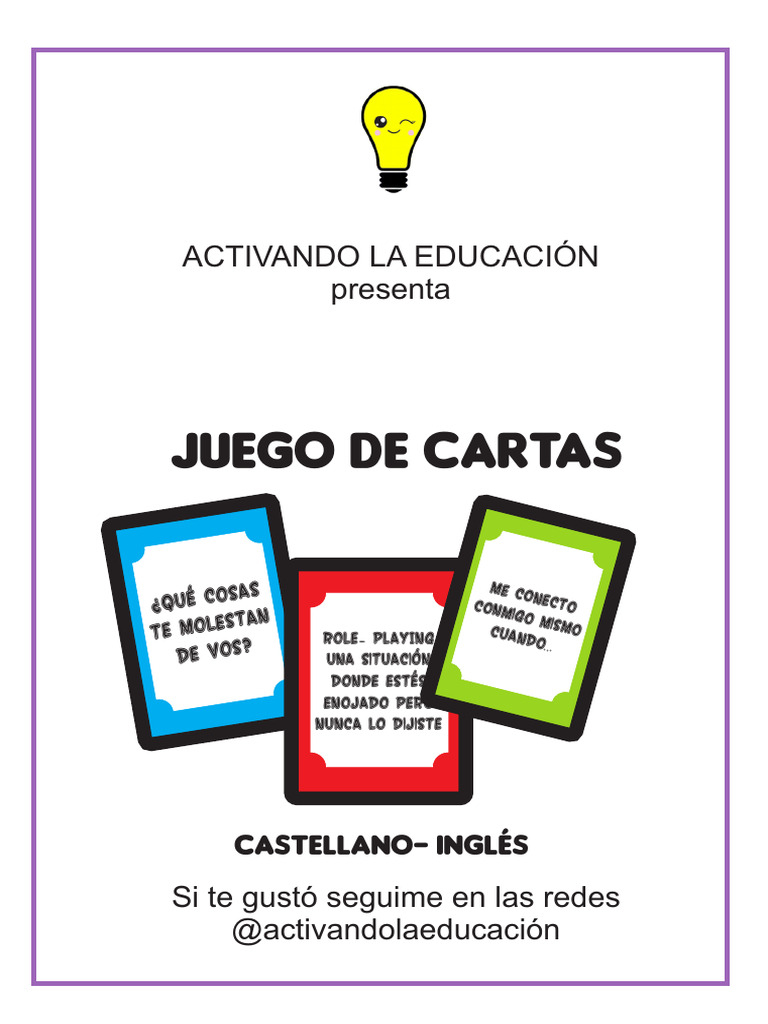 Juego de Cartas para Primaria | PDF