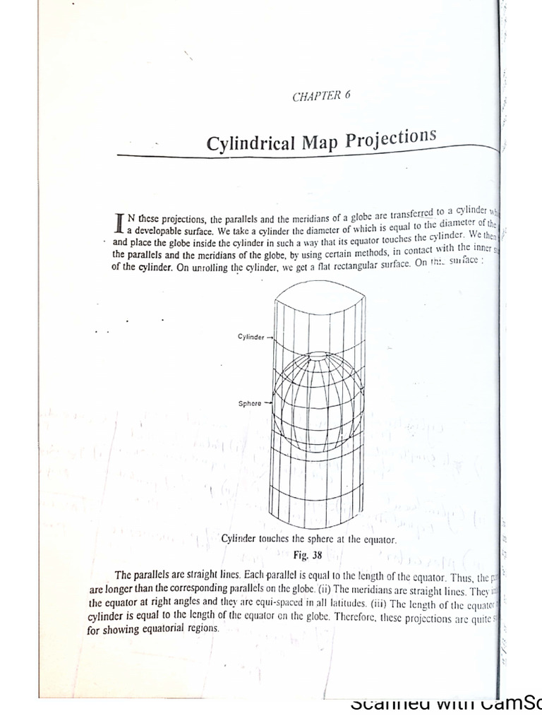 Cylindrical Map Projection | PDF