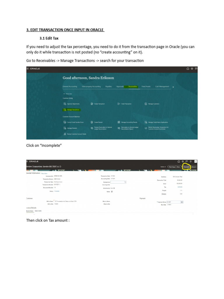 AR Oracle - Brazil Guidelines | PDF | Receipt | Invoice