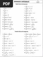 Formulario de Derivadas e Integrales | PDF