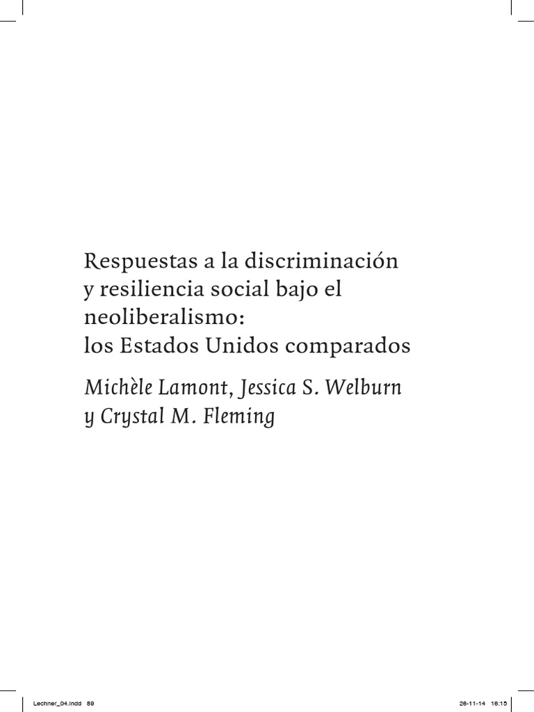 Lamont-Welburn-y-Fleming-2012 Respuestas A La Discriminación | PDF | Discriminación y relaciones ...